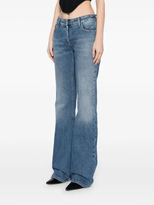 Off-White Flared Jeans In Blue - 50% Off | Editorialist