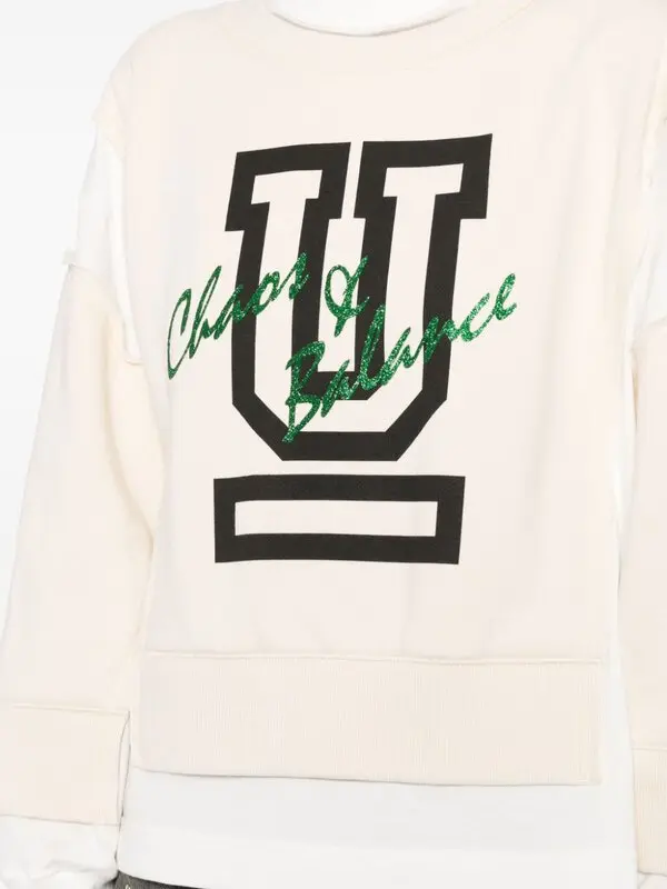 Undercover Contrast-panel Sweatshirt - White