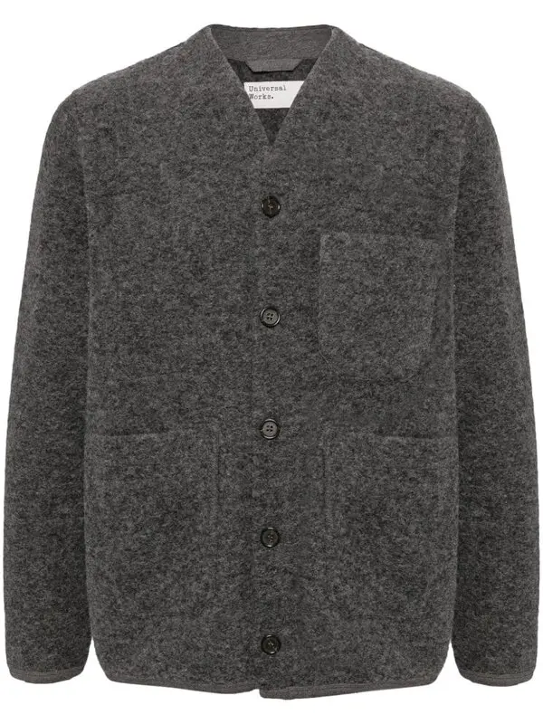 Universal Works Fleece Cardigan - Grey
