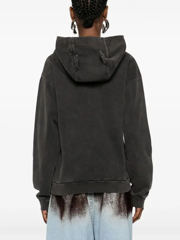 Coperni Washed Horn Hoodie - Black