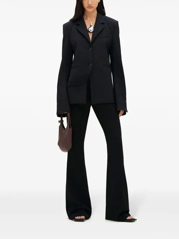 COURREGES Wool Blend Twill Blazer