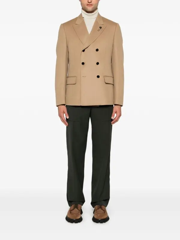 LARDINI Virgin-wool Blazer - Brown