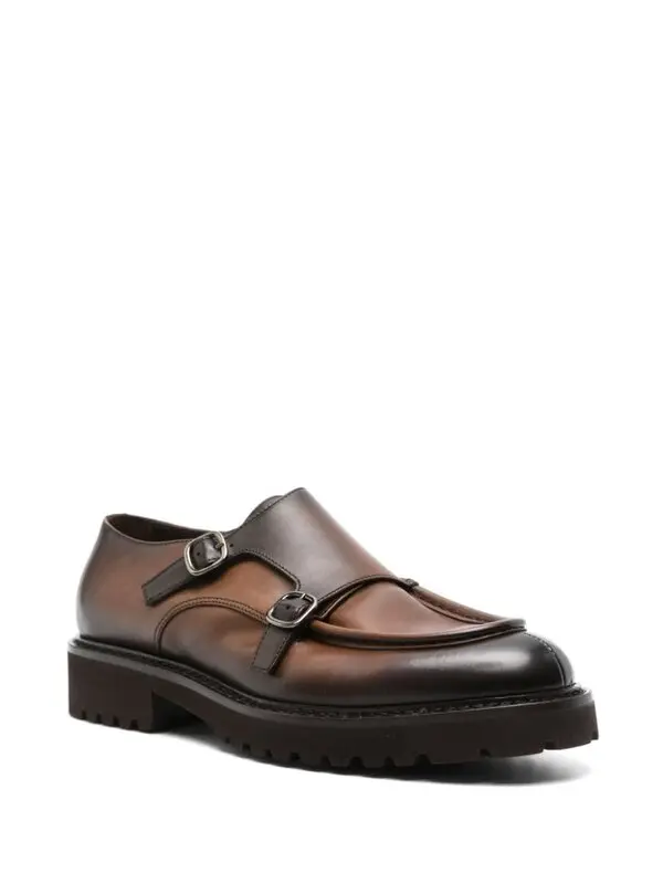 DOUCAL'S Double-buckle Monk Shoes