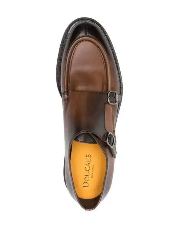 DOUCAL'S Double-buckle Monk Shoes