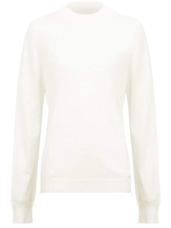 MAISON MARGIELA Ribbed-edge Wool Sweater - White