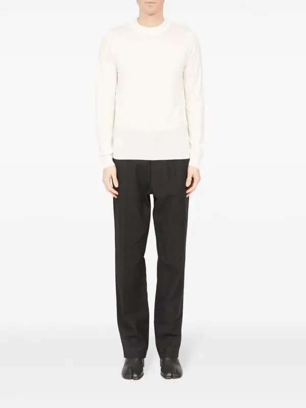 MAISON MARGIELA Ribbed-edge Wool Sweater - White