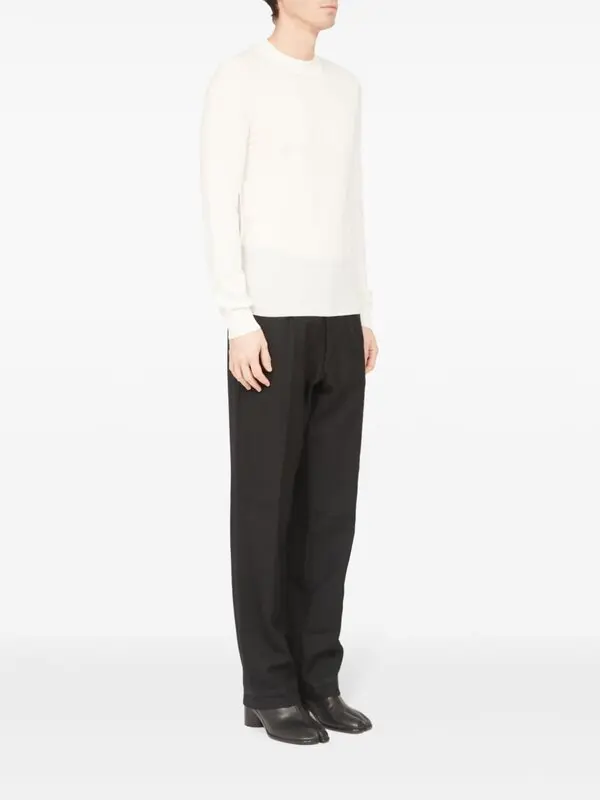 MAISON MARGIELA Ribbed-edge Wool Sweater - White
