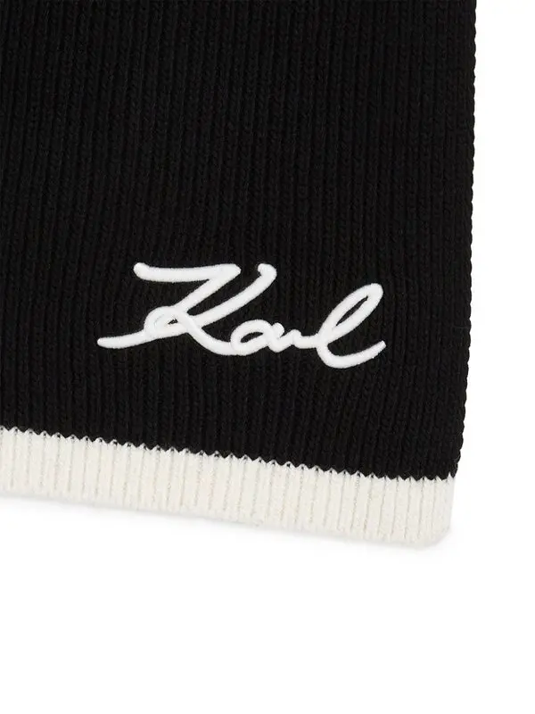 Karl Lagerfeld Signature Knitted Scarf