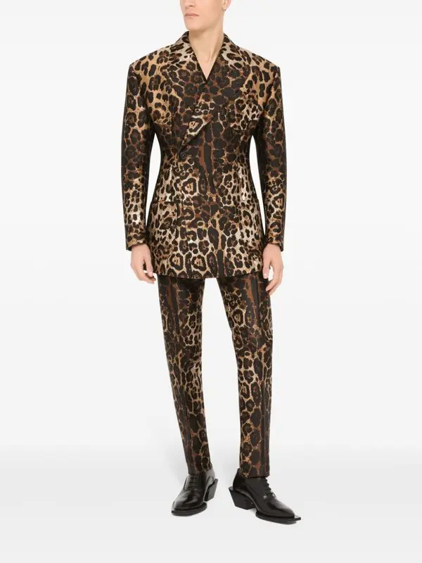 Dolce & Gabbana Leopard-print Jacquard Blazer