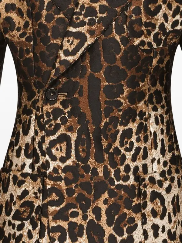 Dolce & Gabbana Leopard-print Jacquard Blazer