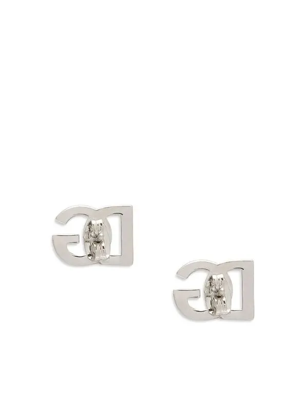 Dolce & Gabbana Dg Logo Stud Earrings - Silver