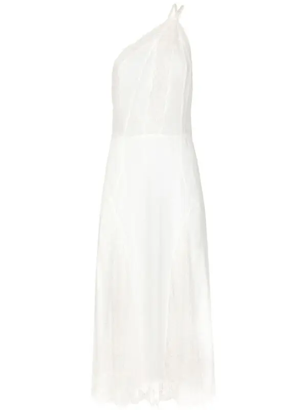 Dolce & Gabbana One-shoulder Lace Midi Dress
