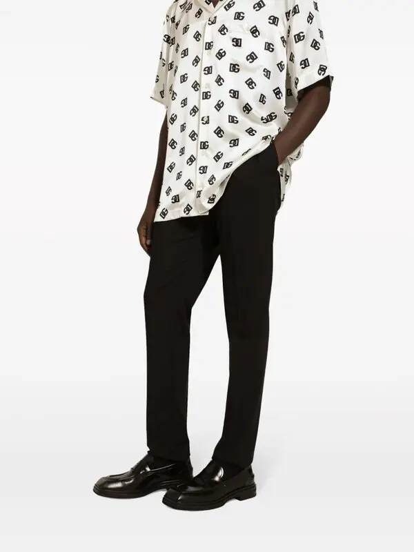 Dolce & Gabbana Tapered-leg Box-pleat Trousers - Black