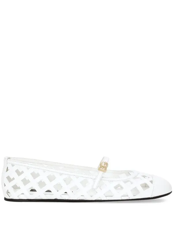 Dolce & Gabbana Perforated Leather Ballerinas