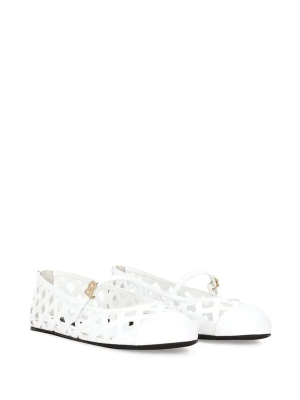 Dolce & Gabbana Perforated Leather Ballerinas
