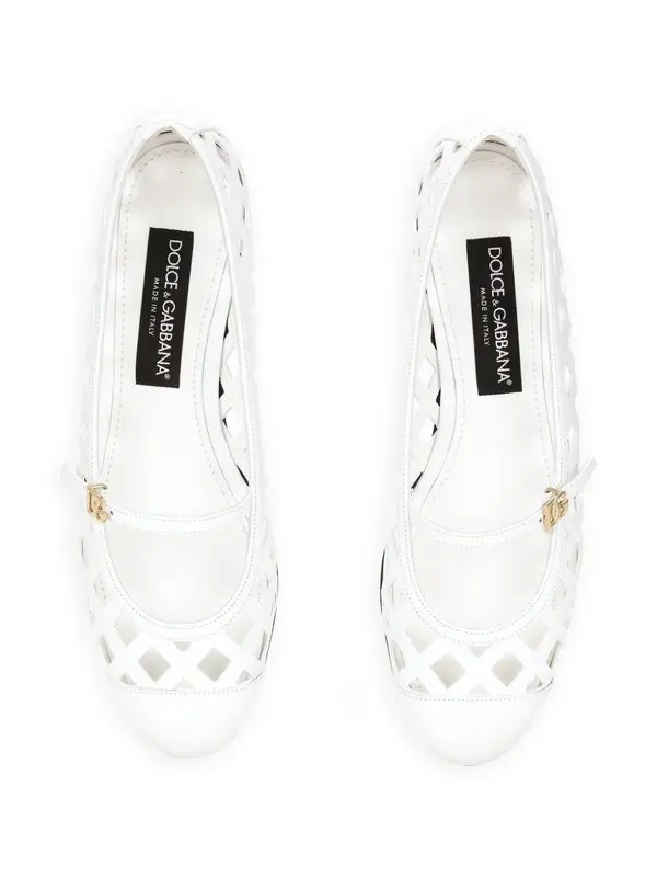 Dolce & Gabbana Perforated Leather Ballerinas