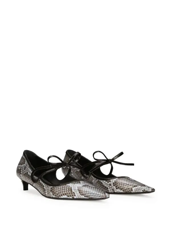 Dolce & Gabbana Leather Ribbon-tie Pumps