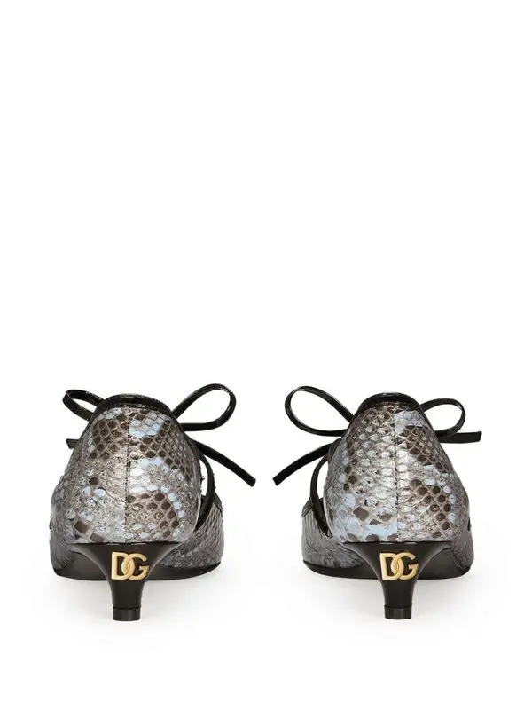 Dolce & Gabbana Leather Ribbon-tie Pumps