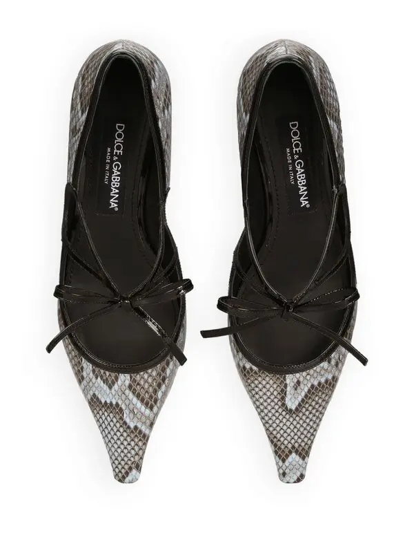 Dolce & Gabbana Leather Ribbon-tie Pumps