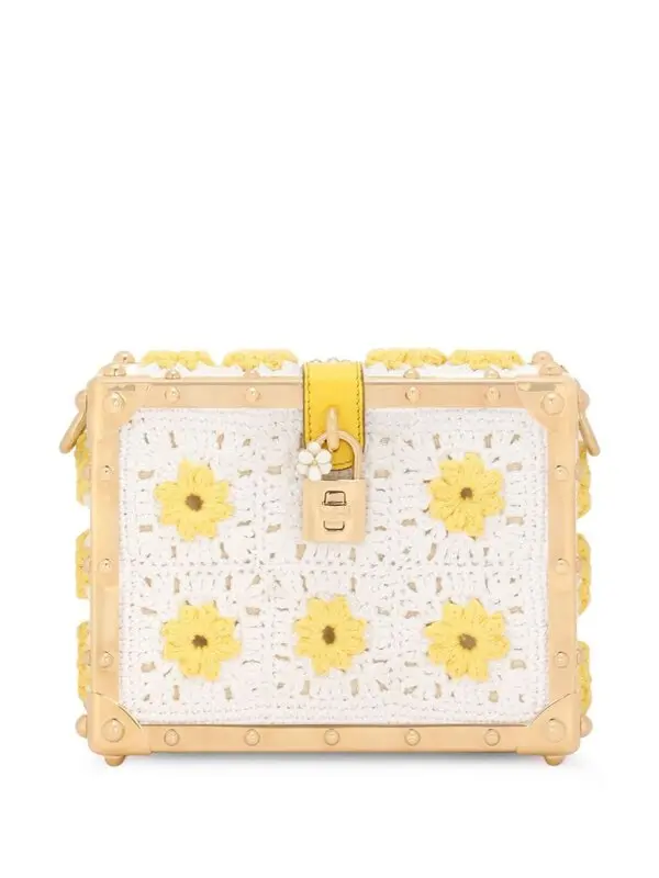 Dolce & Gabbana Dolce Box Crochet-panel Clutch