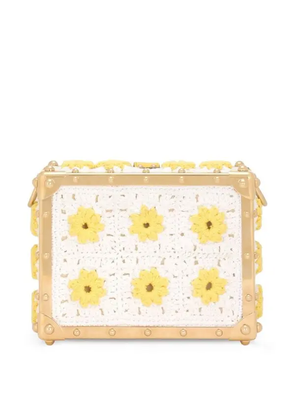 Dolce & Gabbana Dolce Box Crochet-panel Clutch