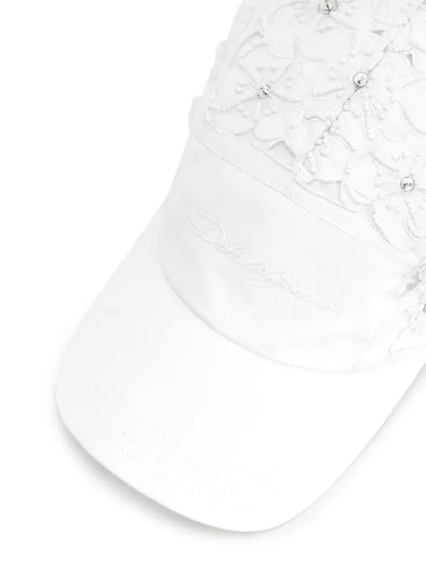 Dolce & Gabbana Drill Baseball Cap With Rhinestone Embellishment