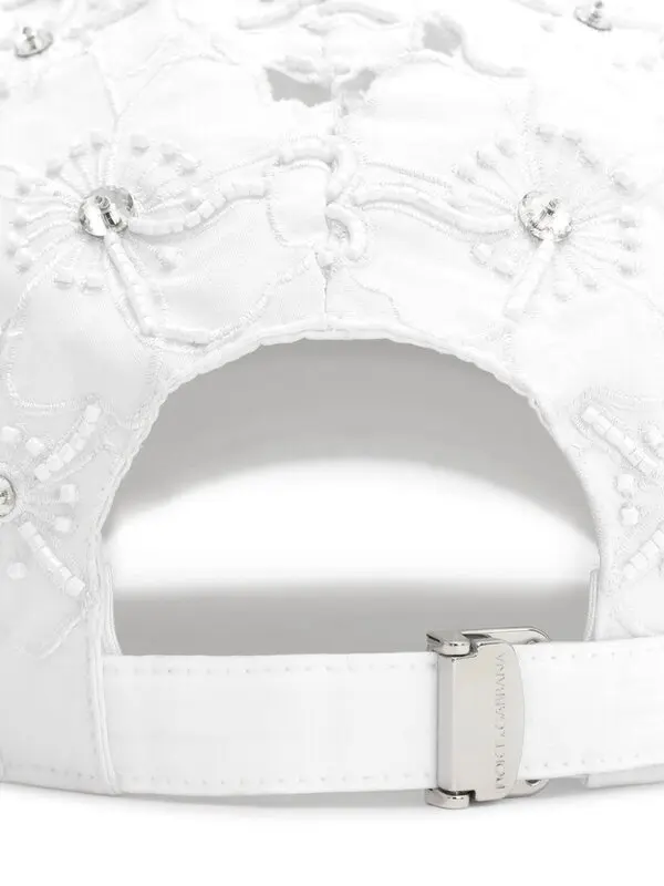 Dolce & Gabbana Drill Baseball Cap With Rhinestone Embellishment