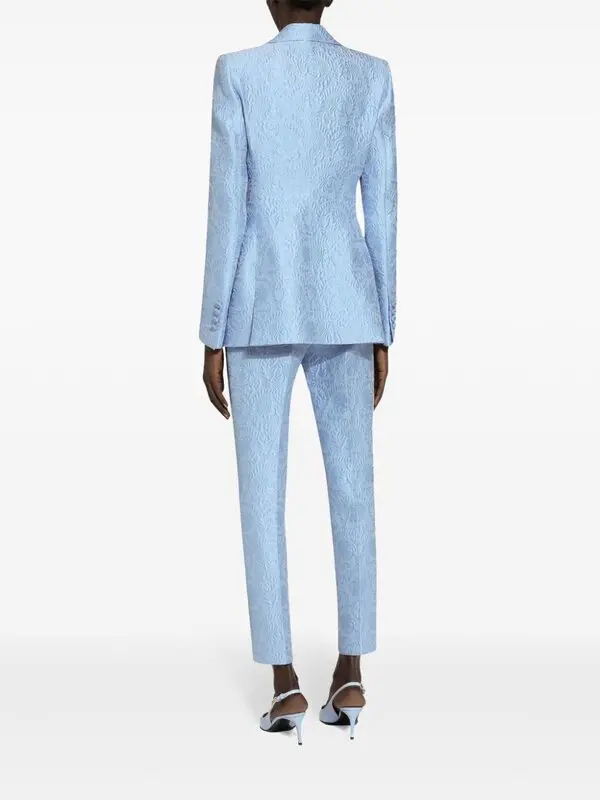 Dolce & Gabbana Floral Motif Blazer - Blue