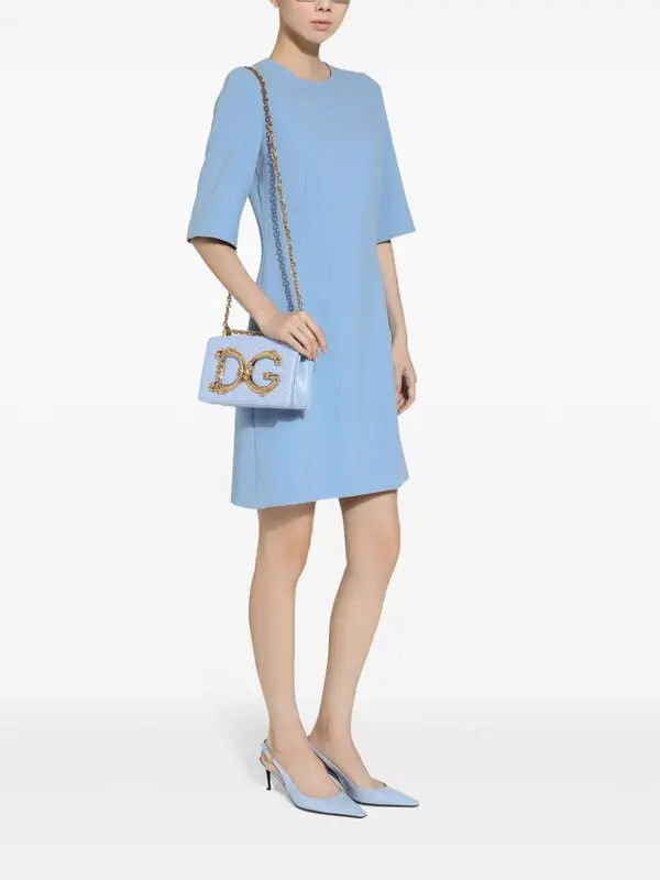 Dolce & Gabbana Dna Short-sleeve Mini Dress - Blue