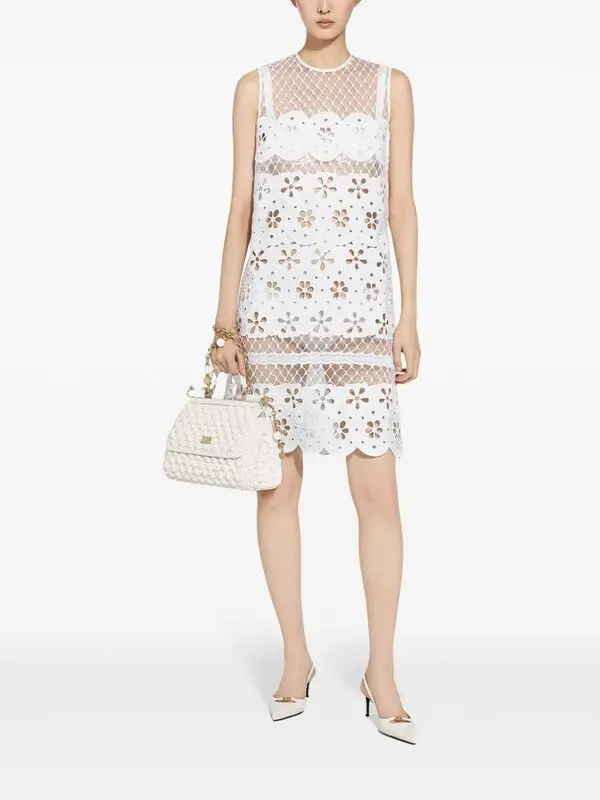 Dolce & Gabbana Embroidered Mesh Minidress