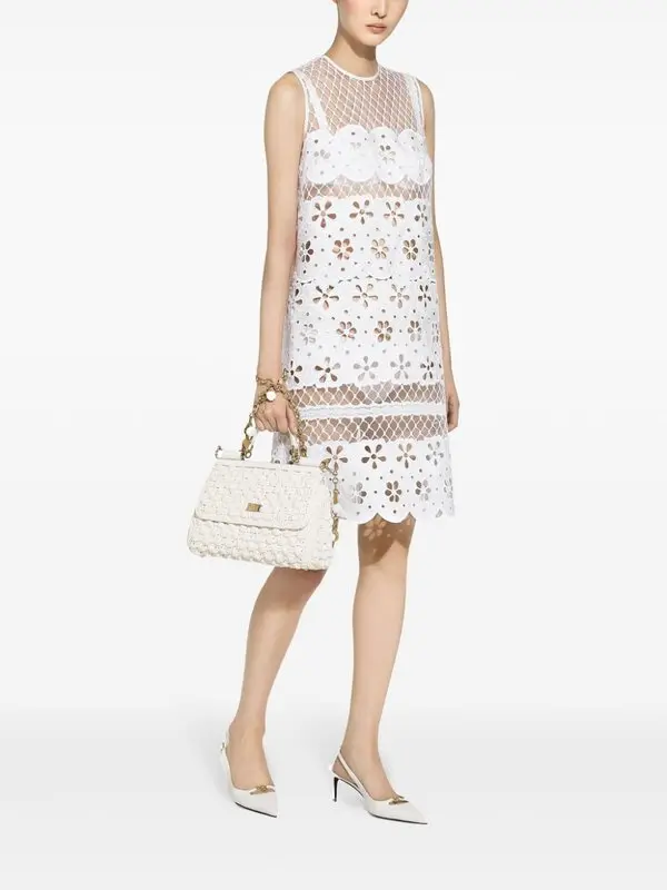 Dolce & Gabbana Embroidered Mesh Minidress