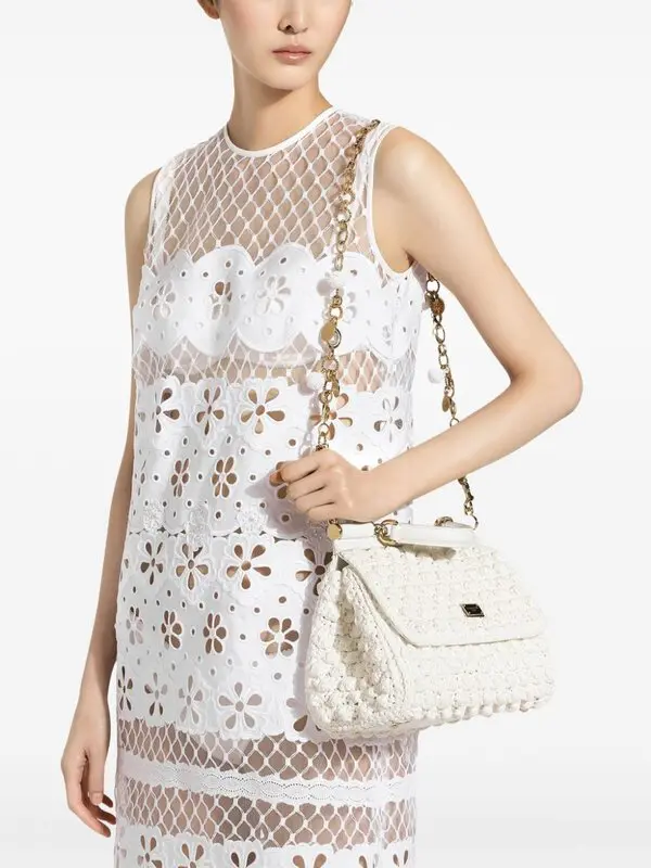 Dolce & Gabbana Embroidered Mesh Minidress