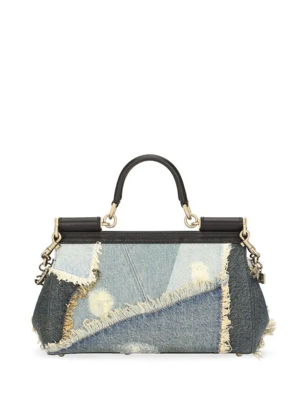 Dolce & Gabbana Sicily Denim Patchwork Crossbody Bag