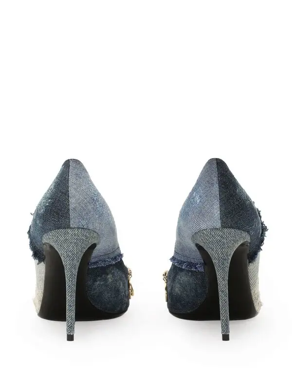 Dolce & Gabbana Charm-embellished Denim Pumps