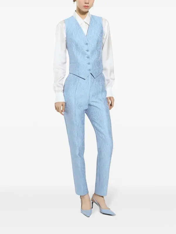 Dolce & Gabbana Floral-jacquard Waistcoat