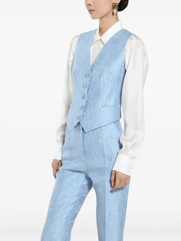 Dolce & Gabbana Floral-jacquard Waistcoat