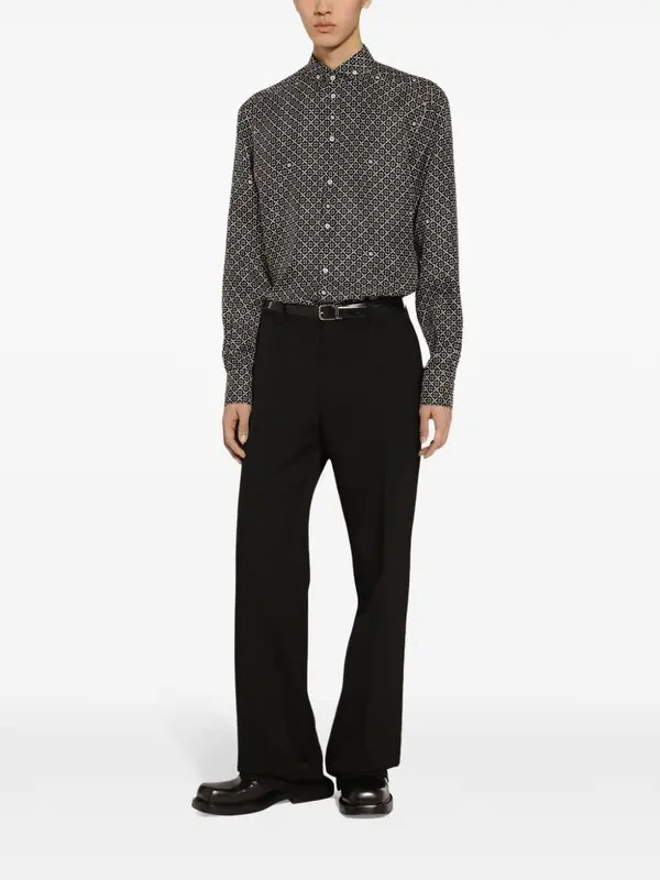 Dolce & Gabbana Geometric-print Silk Shirt