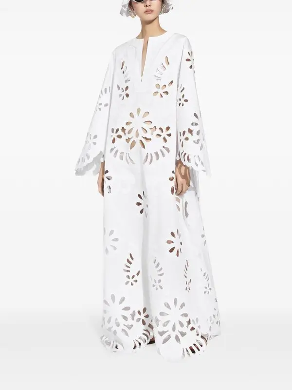 Dolce & Gabbana Cut-out Cotton Kaftan Maxi Dress