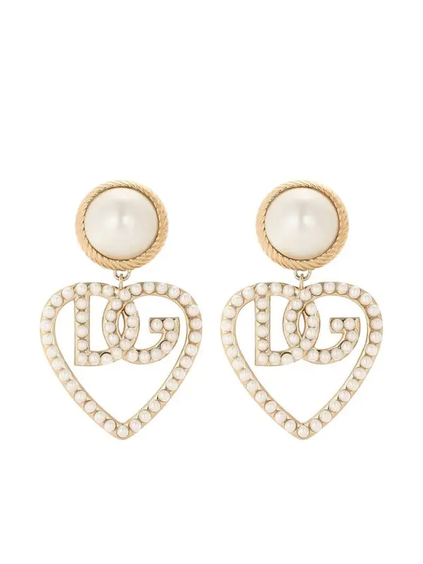 Dolce & Gabbana Heart-pendant Earrings - Gold