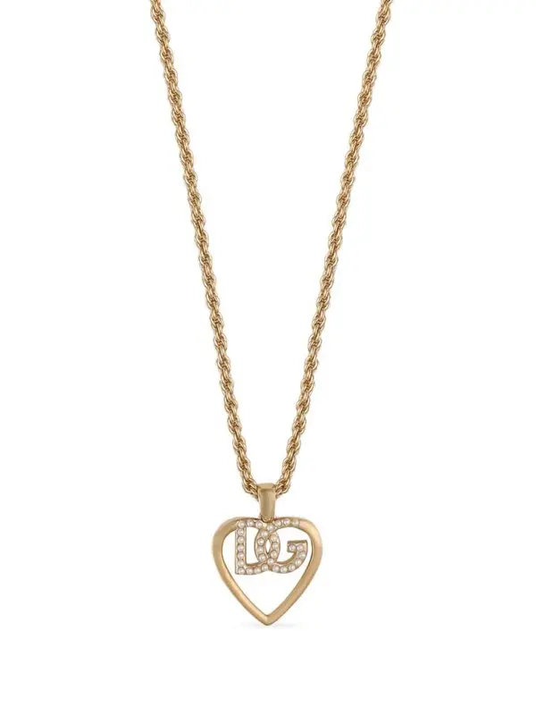 Dolce & Gabbana Logo-pendant Necklace - Gold