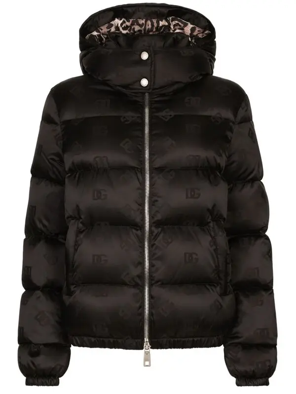 Dolce & Gabbana Monogram Jacquard Puffer Jacket