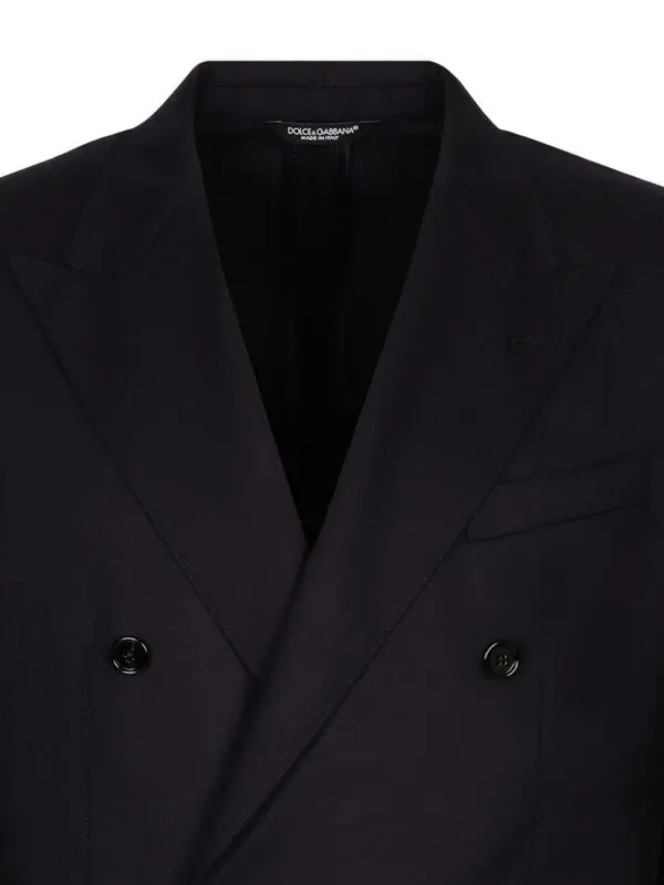 Dolce & Gabbana Double-breasted Wool Jacket - Blue