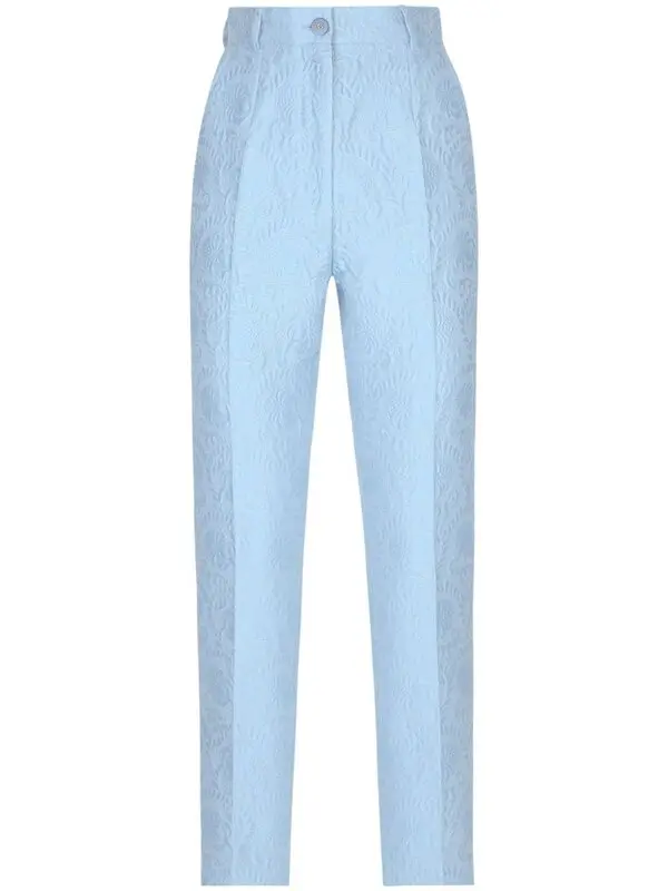 Dolce & Gabbana Dna Jacquard Tailored Trousers - Blue