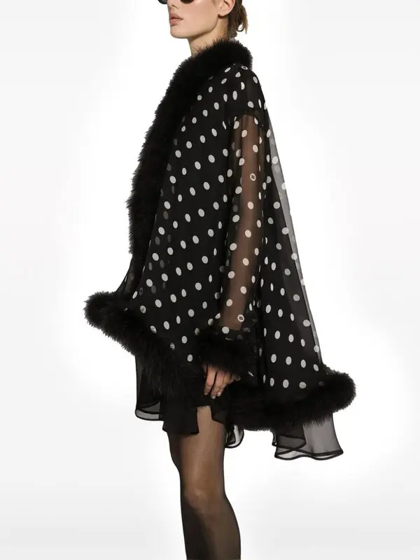 Dolce & Gabbana Polka-dot Silk Cape