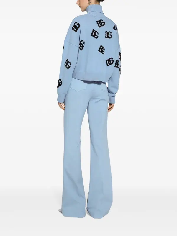 Dolce & Gabbana Dna Logo Embroidered Sweater - Blue