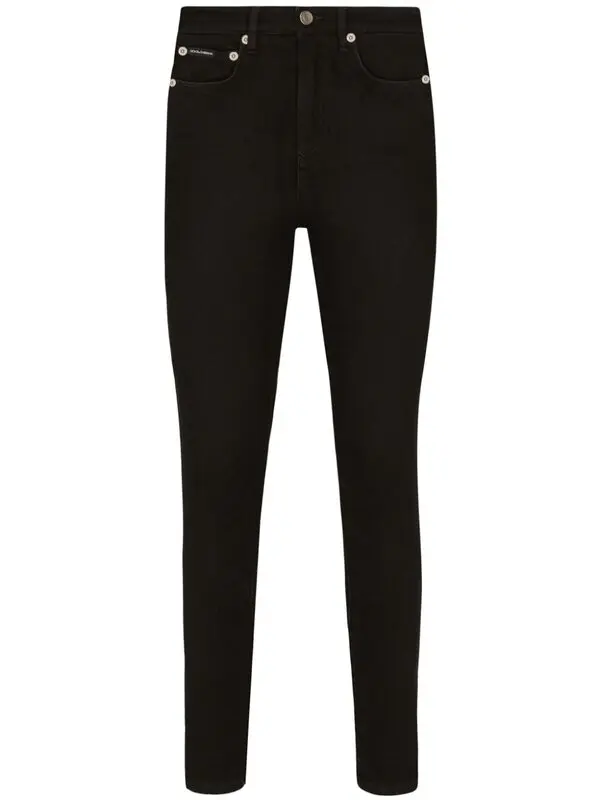 Dolce & Gabbana High-waist Skinny Jeans - Black