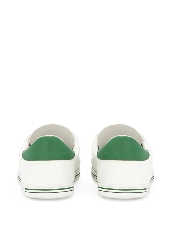 Dolce & Gabbana Saint Tropez Leather Sneakers - White