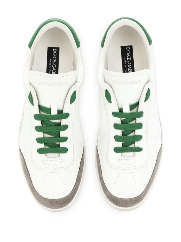 Dolce & Gabbana Saint Tropez Leather Sneakers - White