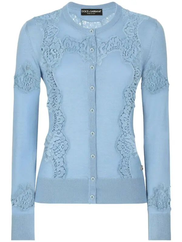 Dolce & Gabbana Dna Lace Cardigan - Blue