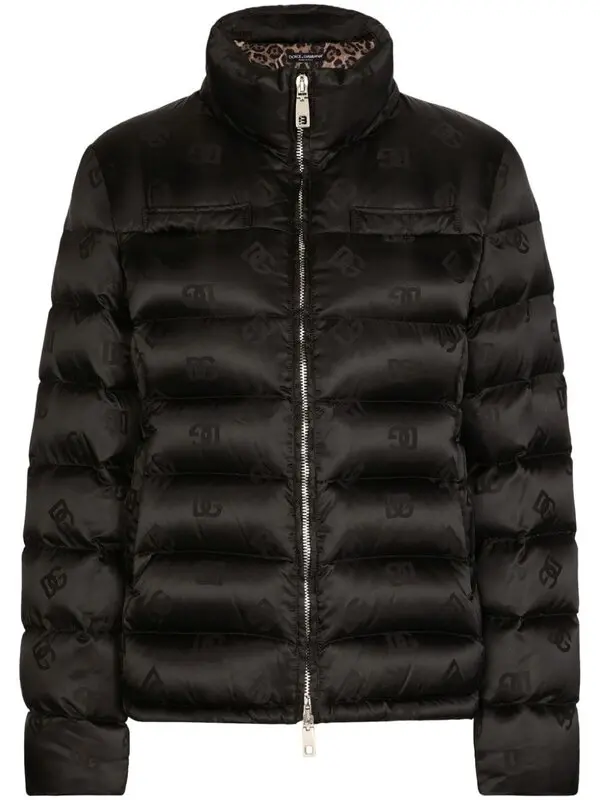 Dolce & Gabbana Monogram-jacquard Puffer Jacket